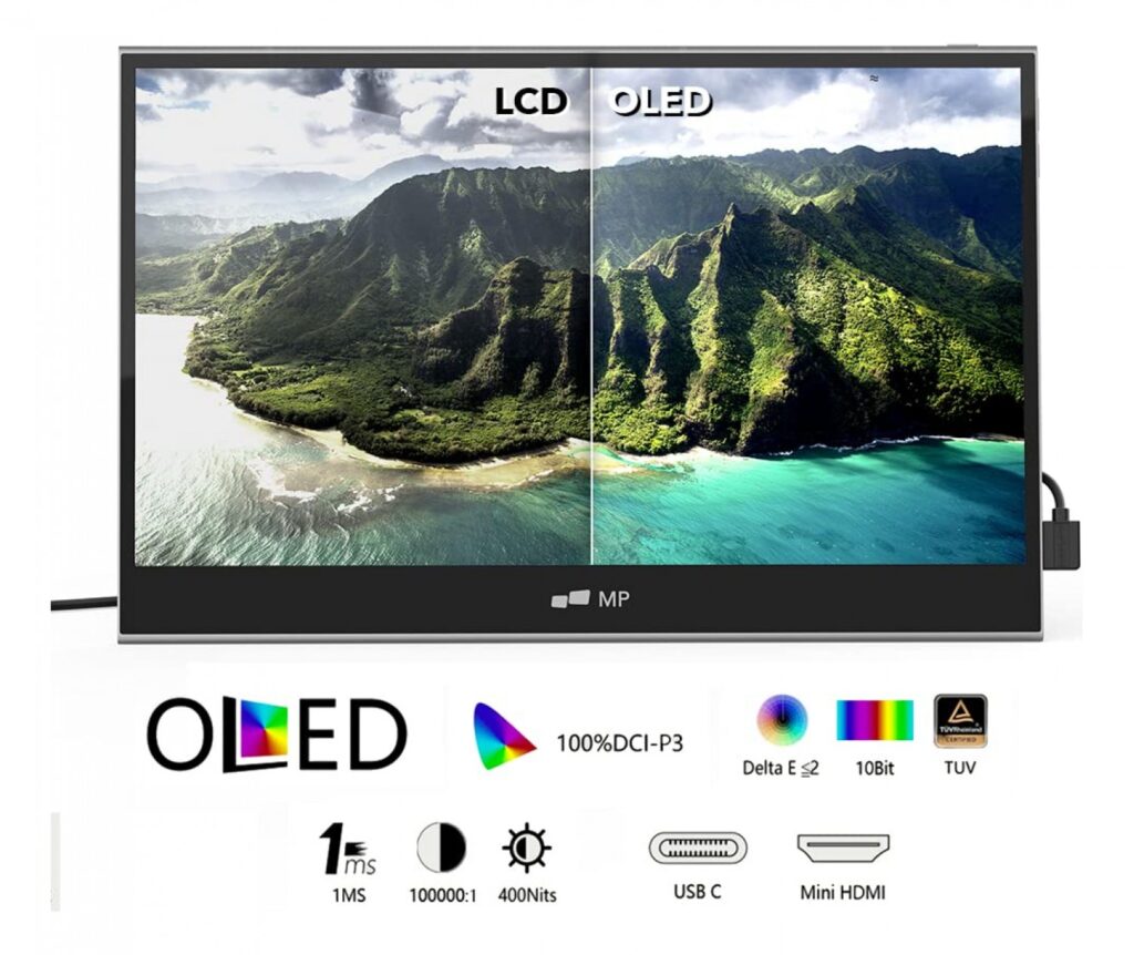 Monitor Portatil 15.6'' Mobile Pixels Para Notebook Glance Pro OLED ...